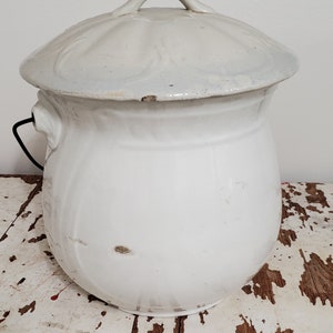 Antique Ironstone Slop Bucket With Lid/handle Large Container English ...