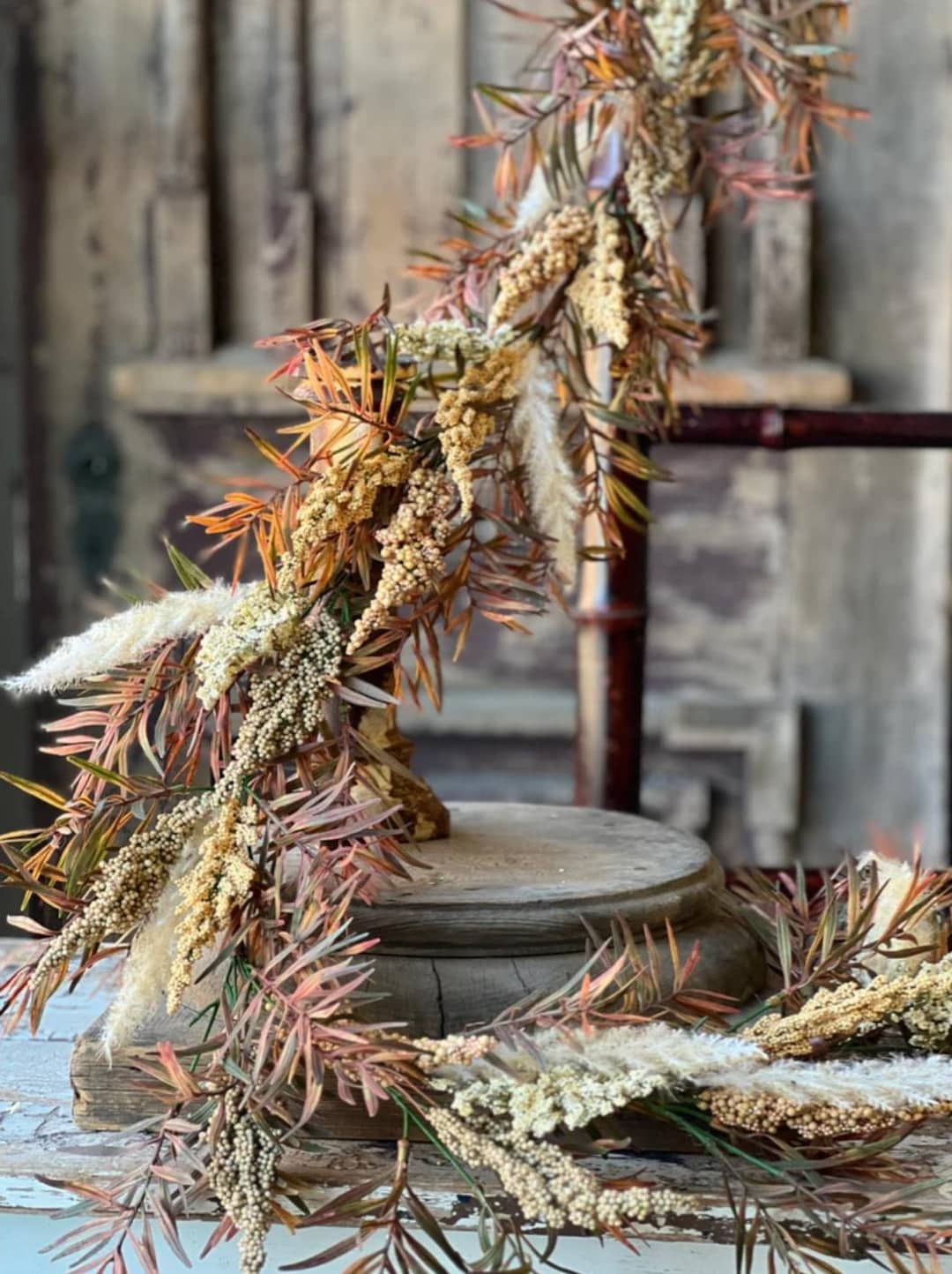 Fall Hither Grass Garland Mantle Decor Farmhouse Fall Decorations ...