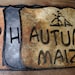 Fall Viral Metal "haunted House" Sign Black White Rustic Embossed Sign ...