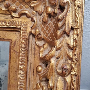 Antique Gold Gilded Massive Picture Frame With Aged Mirror Extra Large ...