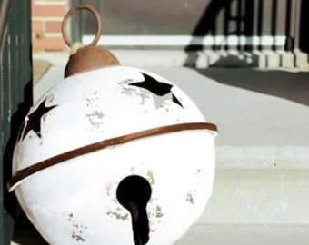 Jumbo Extra Large Gold Metal SET OF 3 Large Jingle Bell Christmas ...