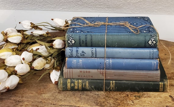 Antique Lot of Books Vintage Hard Cover Early Books Farmhouse - Etsy