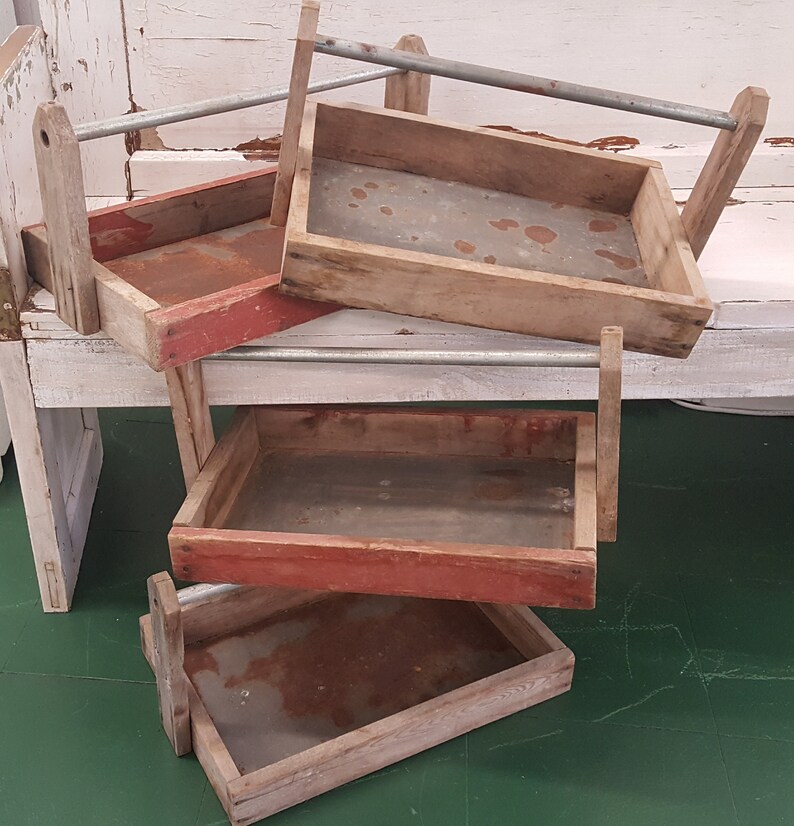 Antique Wood and Metal Berry Picking Basket Tray Bin With - Etsy