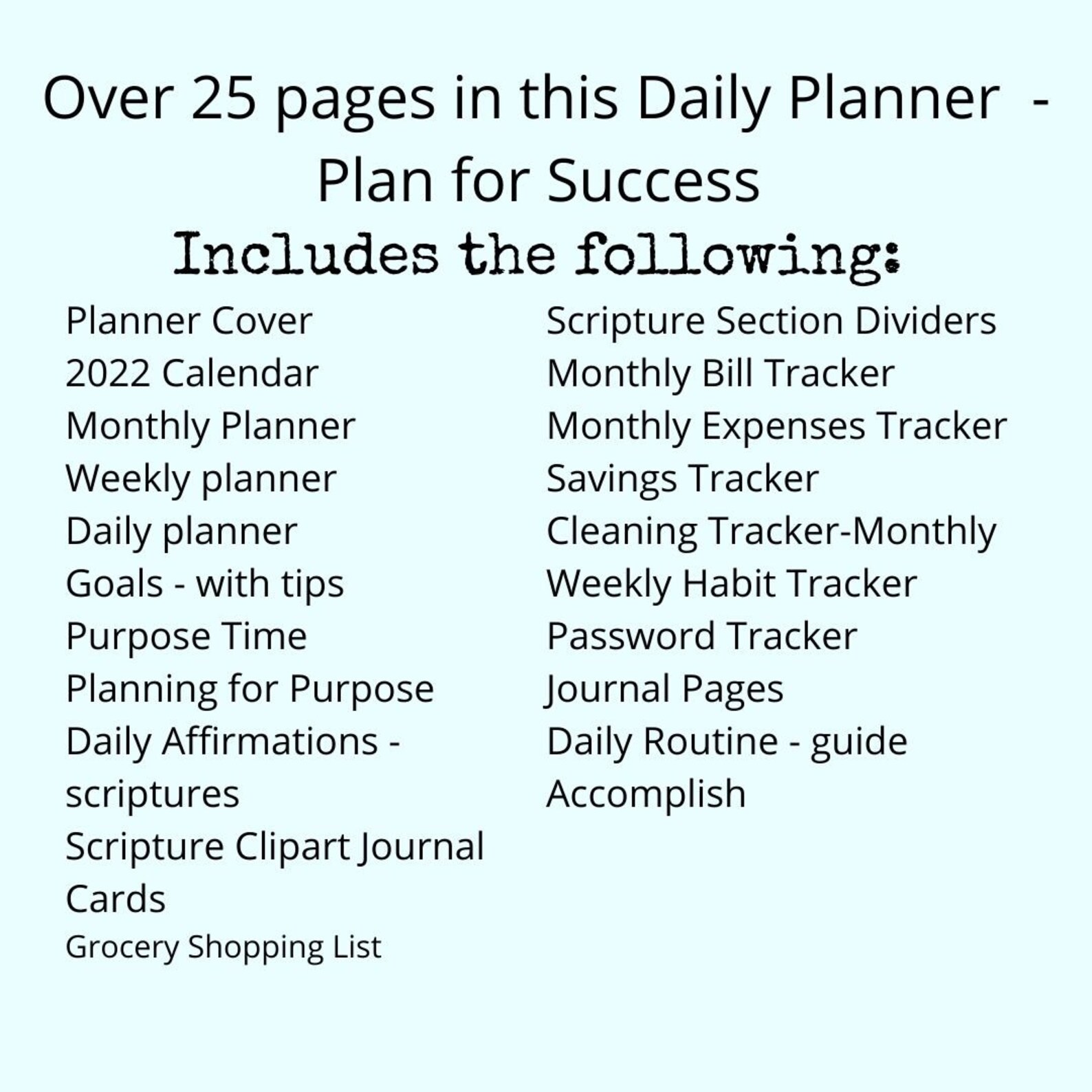 Daily Planner Bundle Plan for Success With Scriptures, Daily, Monthly ...
