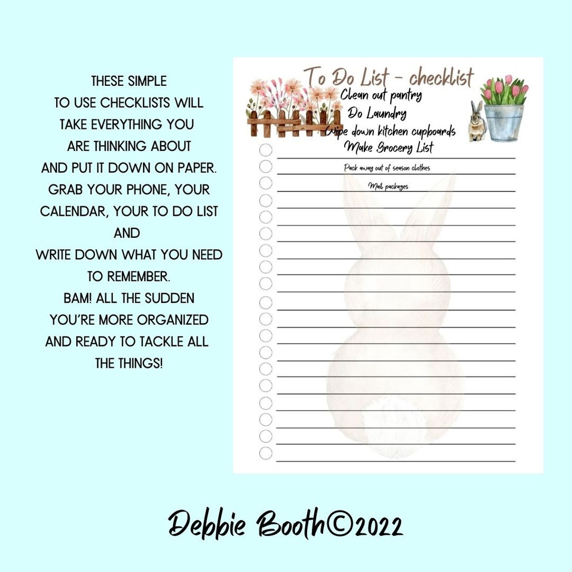Spring Designs to Do Checklists Daily Monthly Bill - Etsy