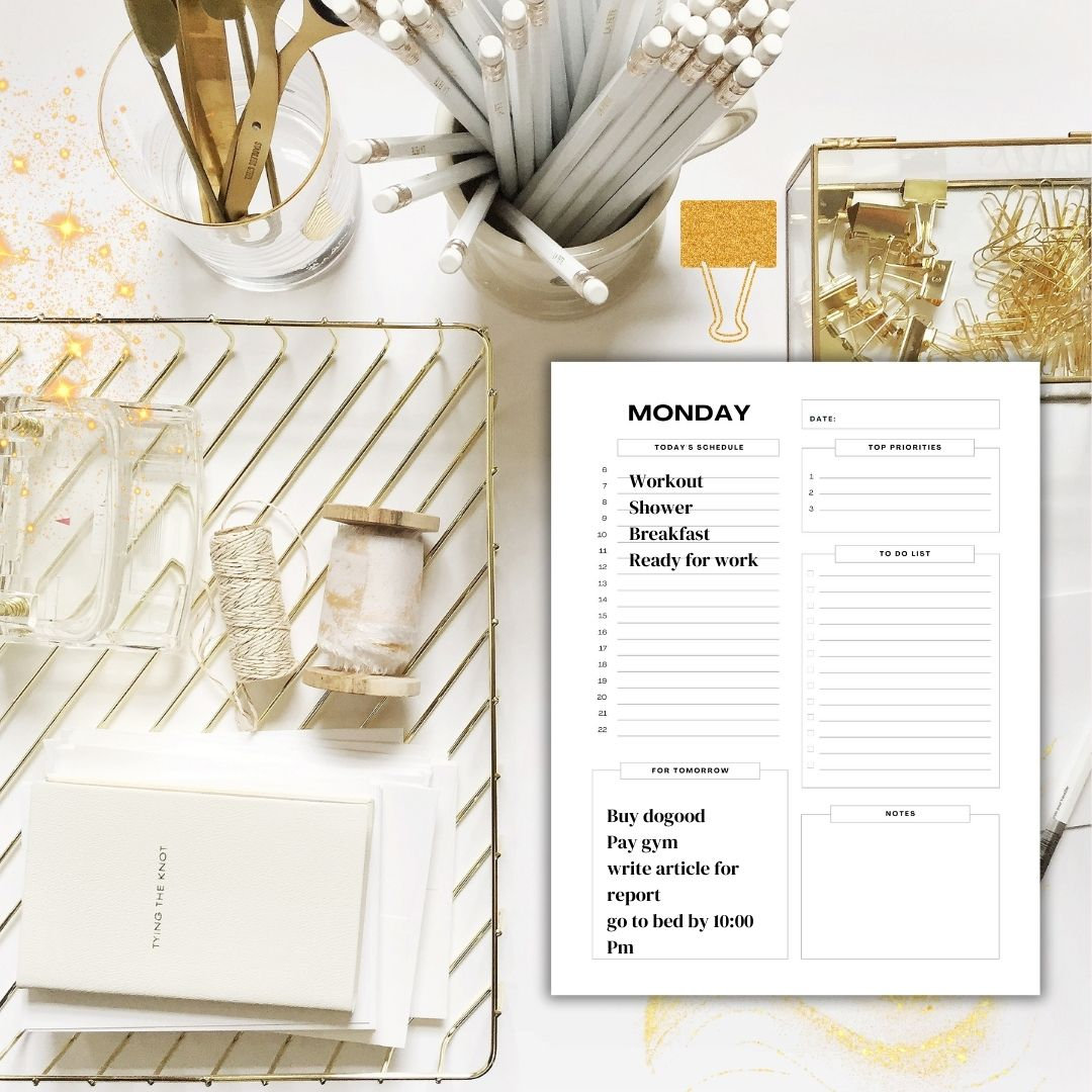 Daily 7 Day Schedule Planner Printable Pages A4a5letter - Etsy