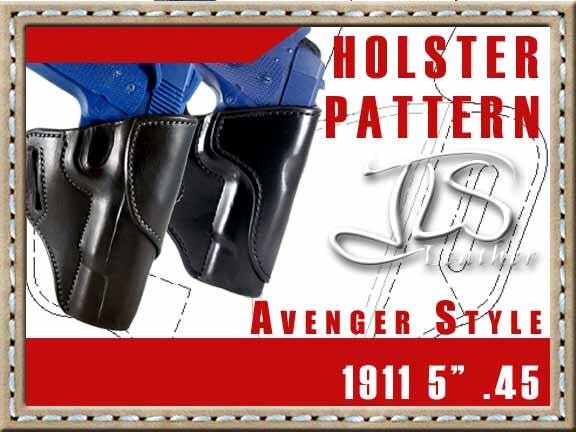 1911 Leather Gun Holster PATTERN Avenger Style Full Size 5 - Etsy