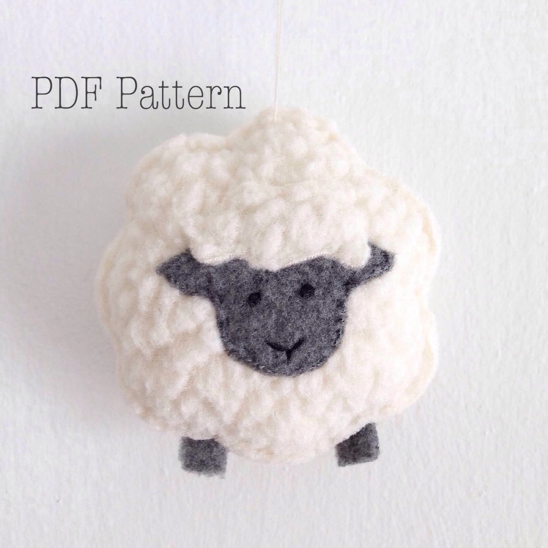 Little Sheep Christmas Ornament Pattern, Felt Ornament Pattern ...