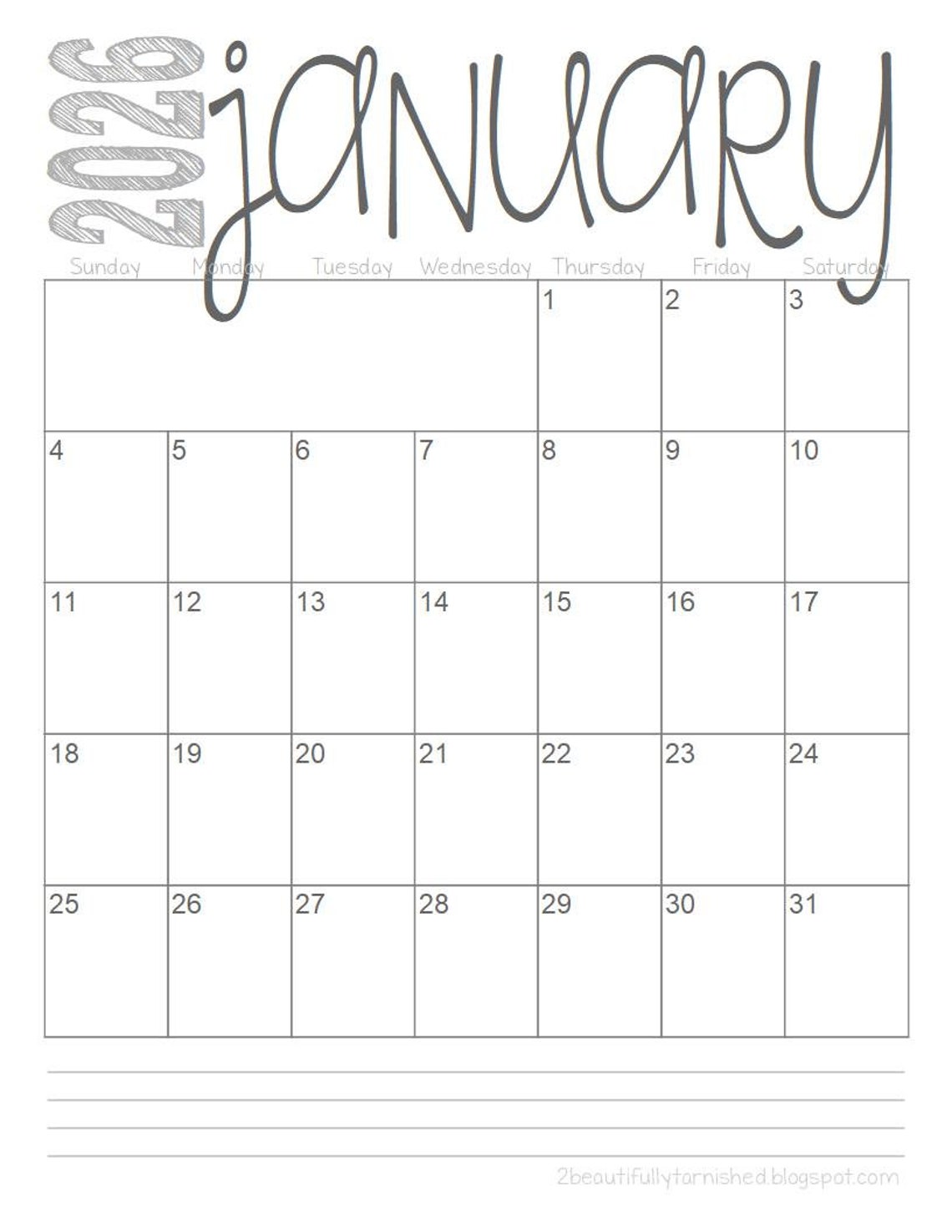 2026 Portrait Lined & Unlined Monthly Calendars | PORTRAIT | 8.5x11 ...