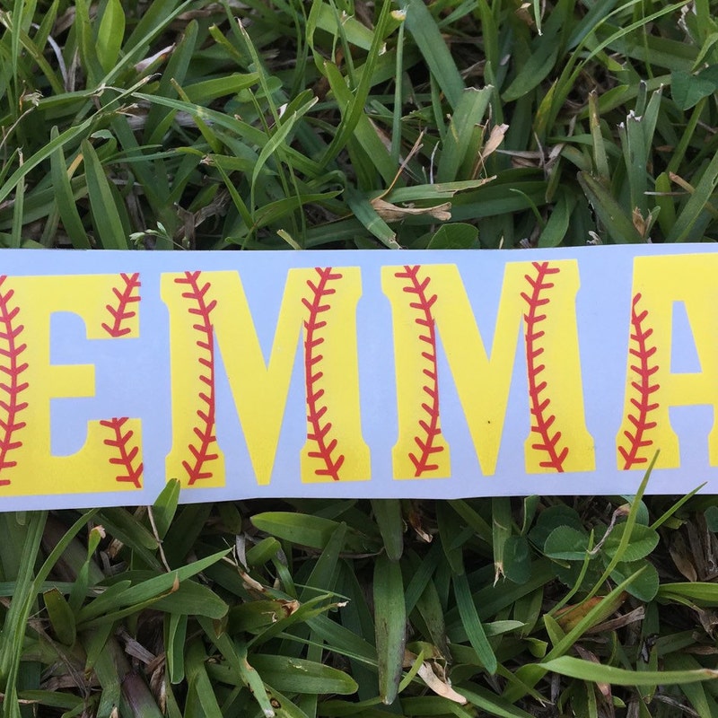 Softball Sticker - Etsy