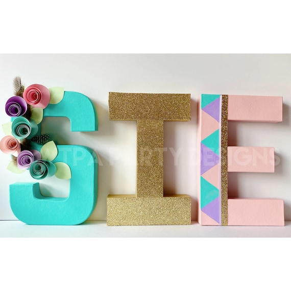 Boho Letters Bohemian Theme Party Decor Birthday Decor - Etsy