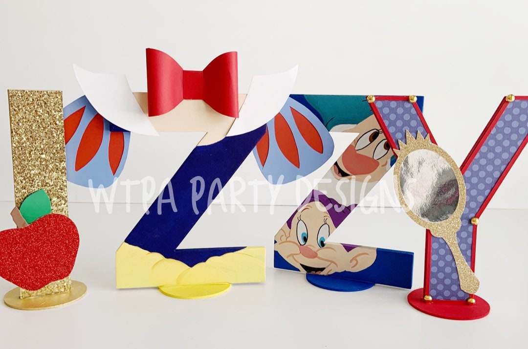 Snow White Inspired Letter/ Princess Letters/snow White Party - Etsy