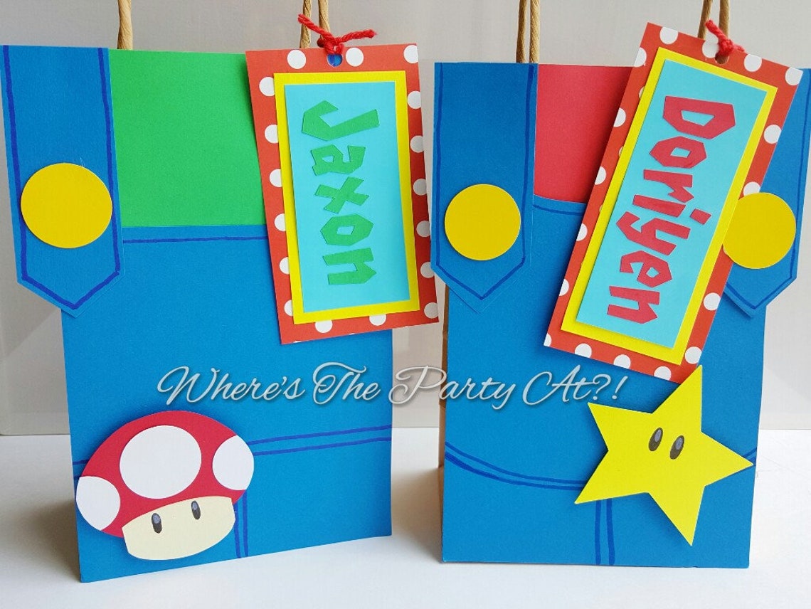 Super Mario Bros Party Favor Bags | Etsy
