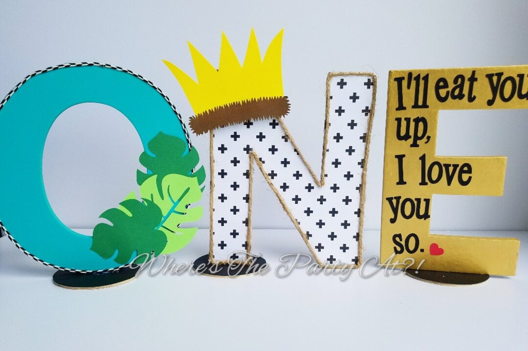 Where the Wild Things Are WILD ONE Letter Set - Etsy