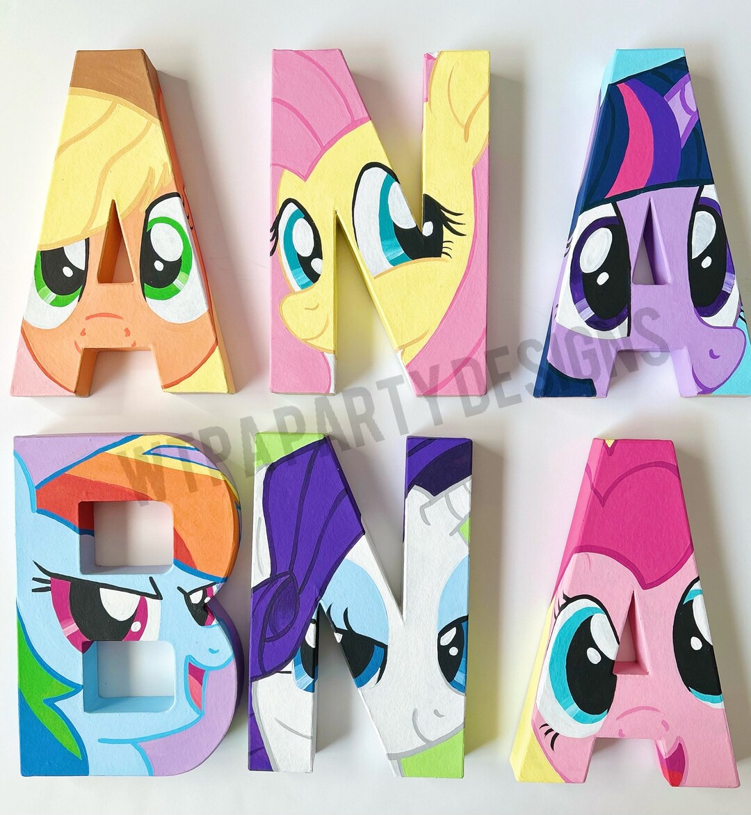 My Little Pony Inspired Name Letters/my Little Pony Party Decorations ...