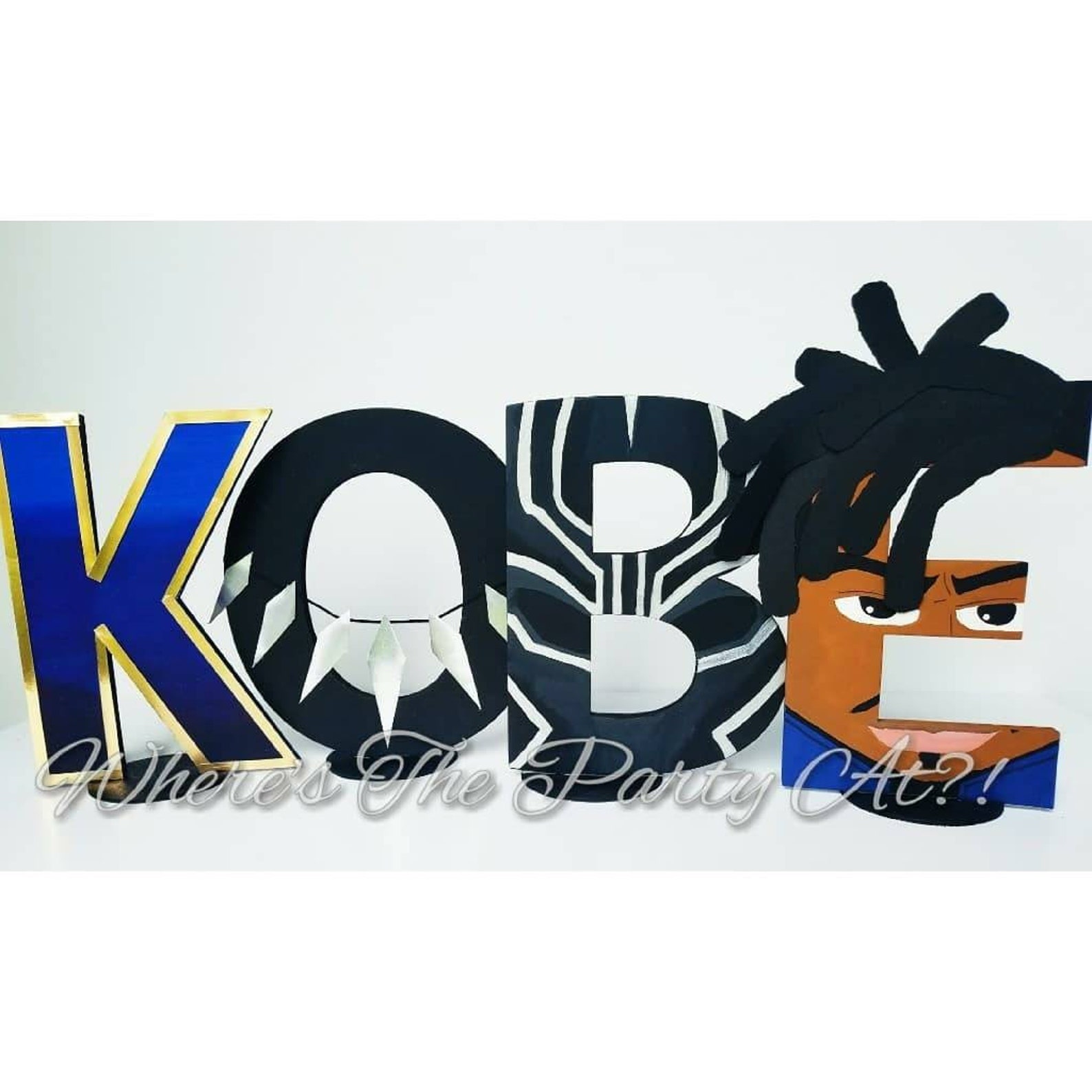 Letras inspiradas en Black Panther / Fiesta de cumpleaños de - Etsy España