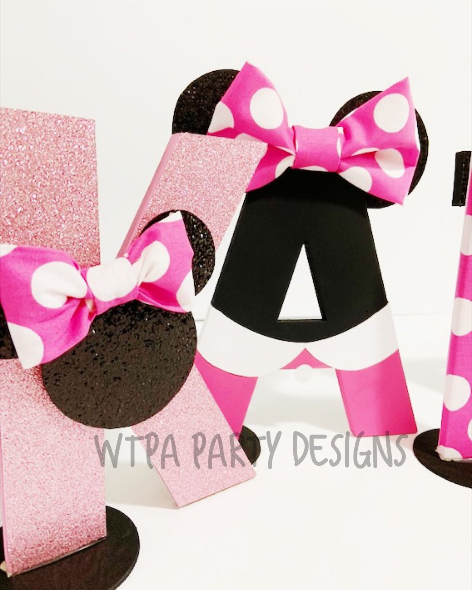 Minnie Mouse Inspired Name Letters | Etsy
