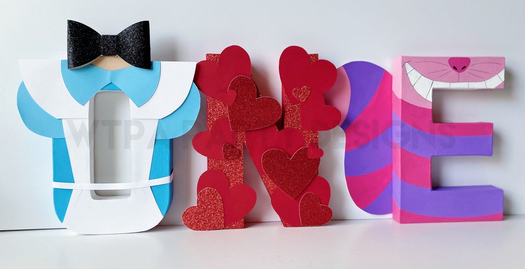 Alice in Onederland Letters/alice in Wonderland Letters - Etsy