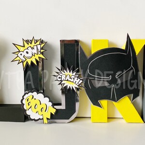 Batman Inspired Letters/superhero Party Letters/ Superhero - Etsy