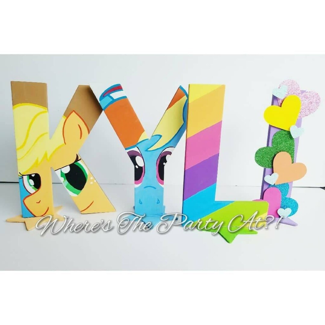My Little Pony Inspired Name Letters/my Little Pony Party - Etsy