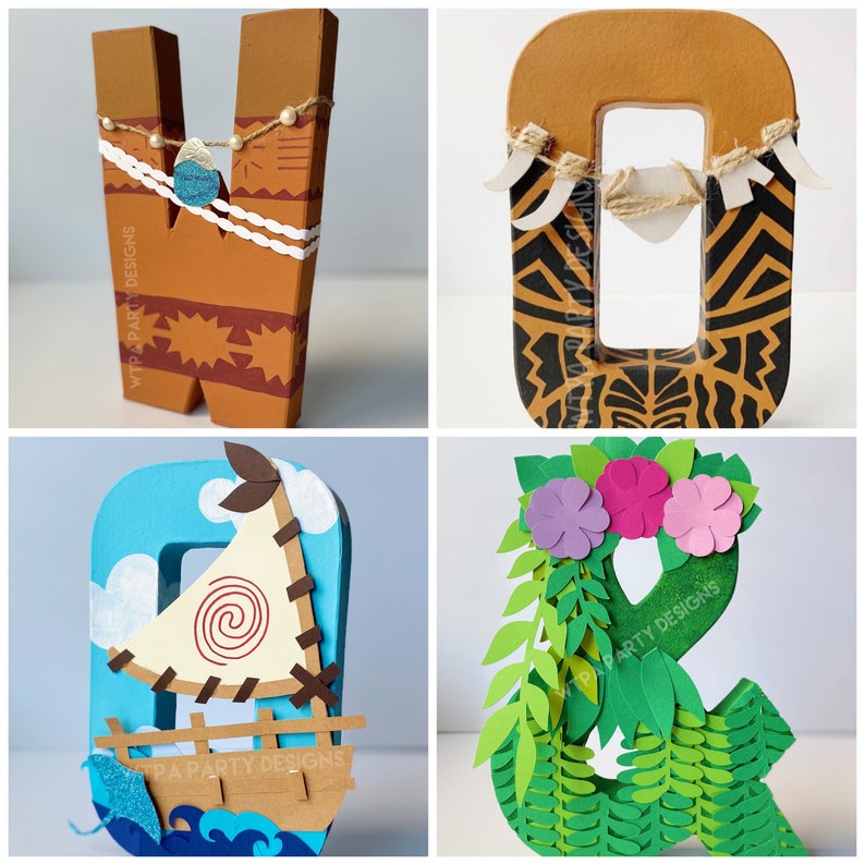 Moana Inspired Name Letters | Etsy