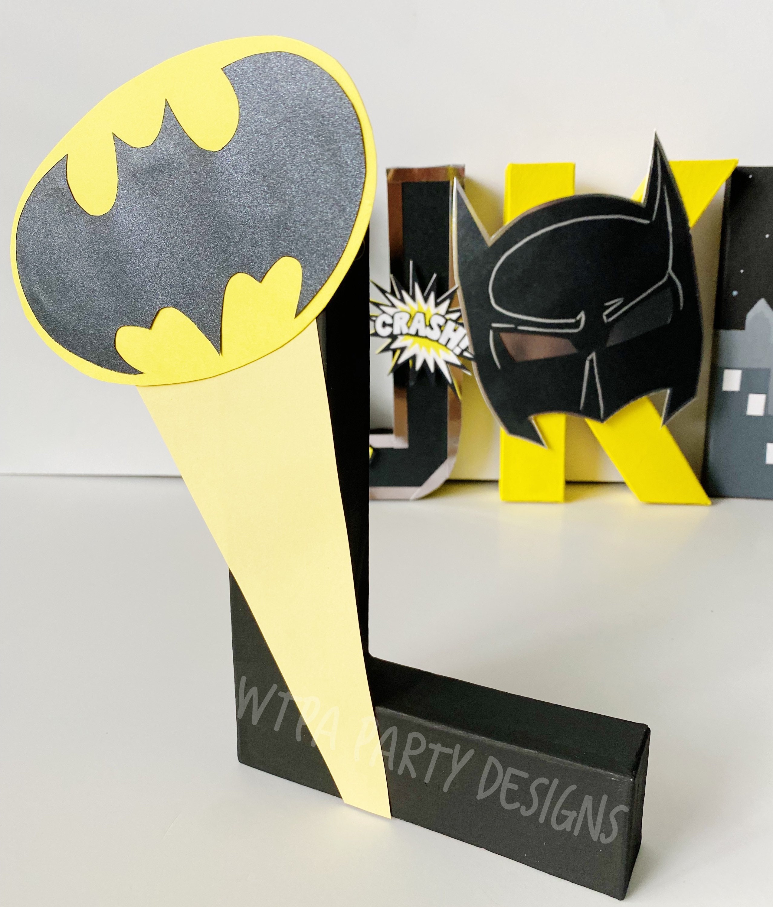 Batman Inspired Letters/superhero Party Letters/ Superhero | Etsy