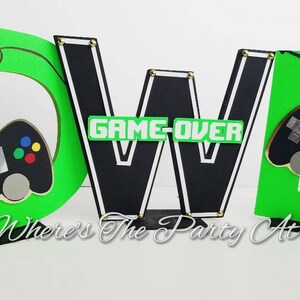 Video Game Party Letters/centerpiece/table Decor/photo Prop - Etsy