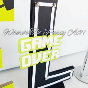 Video Game Party Letters/centerpiece/table Decor/photo Prop - Etsy