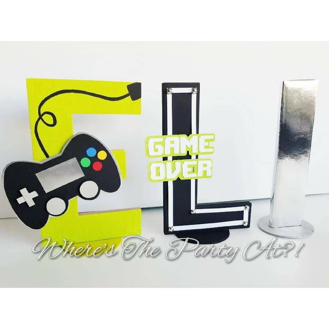 Video Game Party Letters/centerpiece/table Decor/photo Prop - Etsy