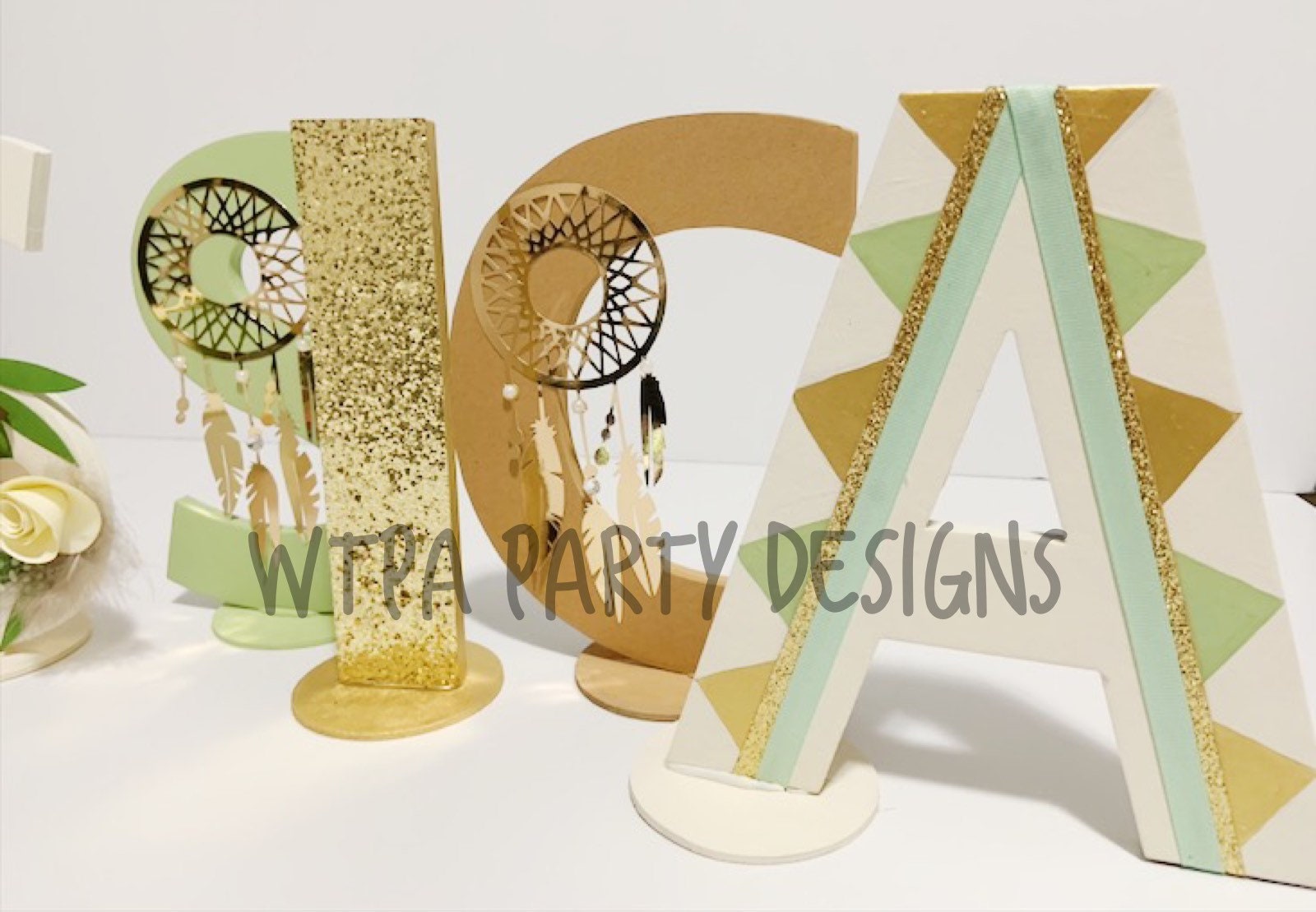 Boho Letters Bohemian theme party decor birthday decor | Etsy