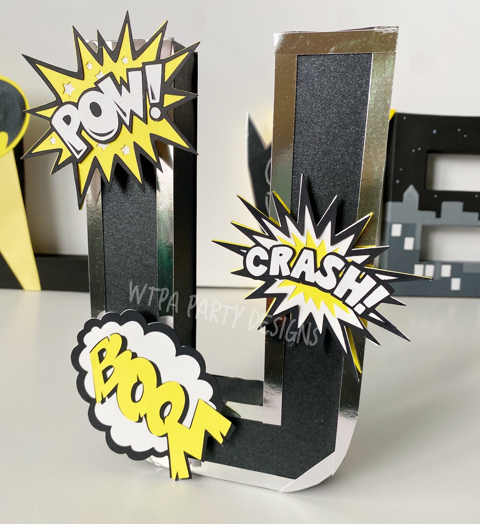 Batman Inspired Letters/superhero Party Letters/ Superhero | Etsy