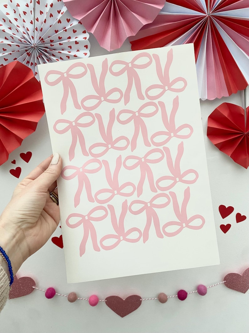 Hand Drawn Bow Wall Decals, Cute Bow Wall Stickers, Girls Room Decor ...