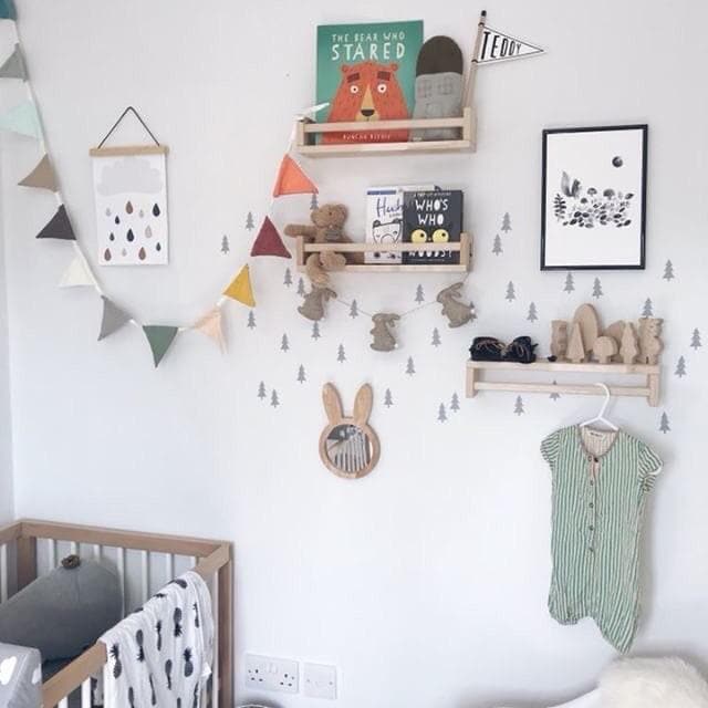 Scandi Tree Wall Decals for Kids Room, Scandi Style Wall Stickers ...