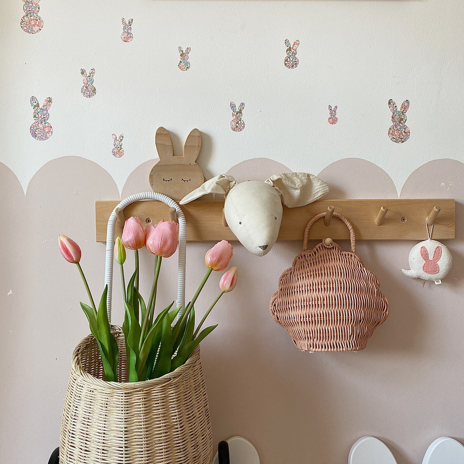 Liberty Bunny Rabbit Wall Decal Stickers Cute Nursery Decor - Etsy