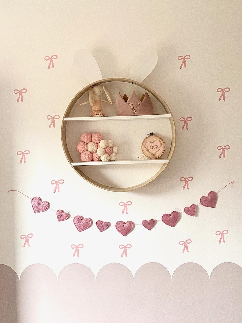 Hand Drawn Bow Wall Decals, Cute Bow Wall Stickers, Girls Room Decor ...