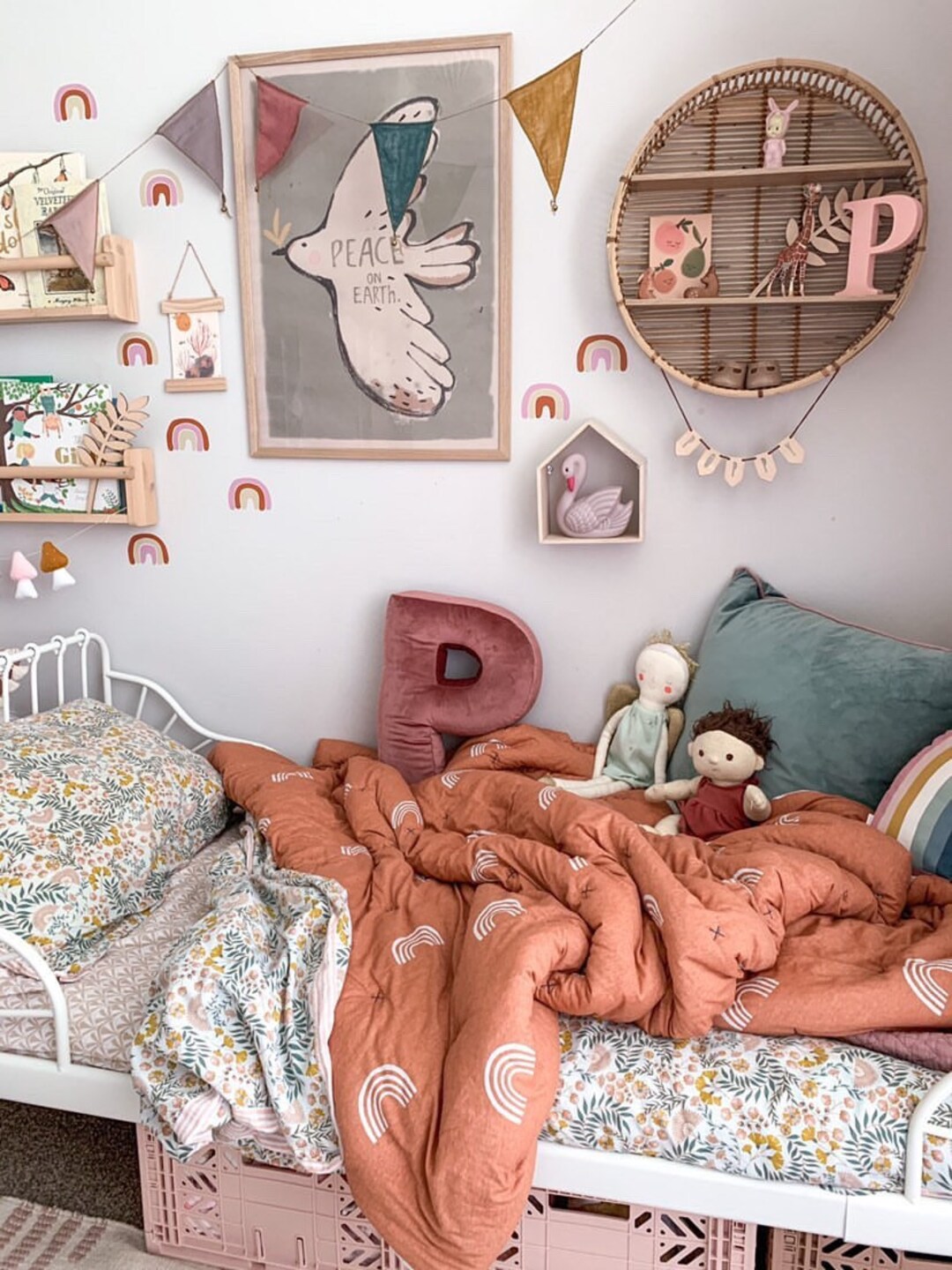 Rainbow Wall Decals for Kids Rooms, Wall Stickers for Nurseries, Kids ...