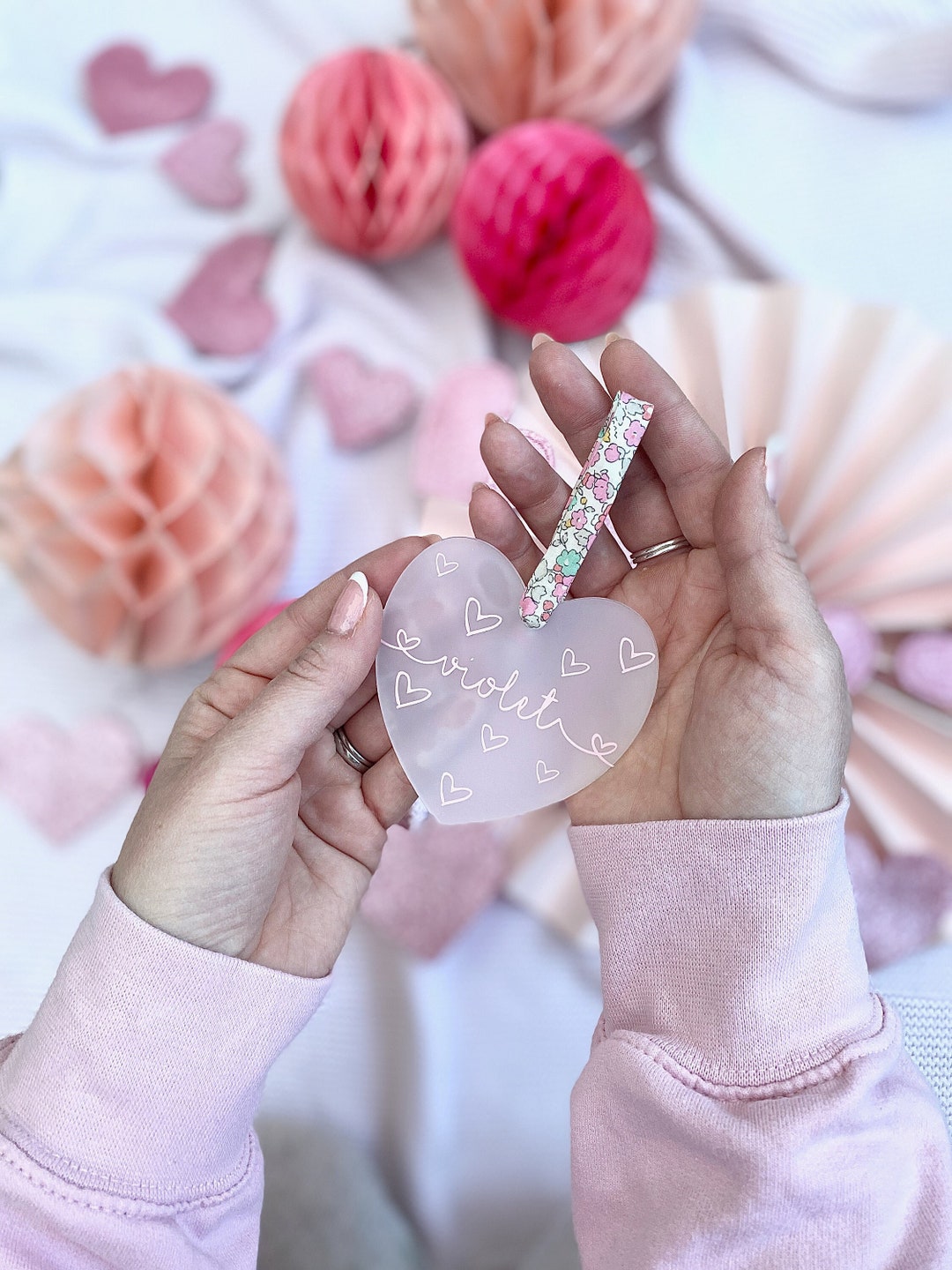 Personalised Liberty Valentine's Day Heart Keepsake Decoration, First ...