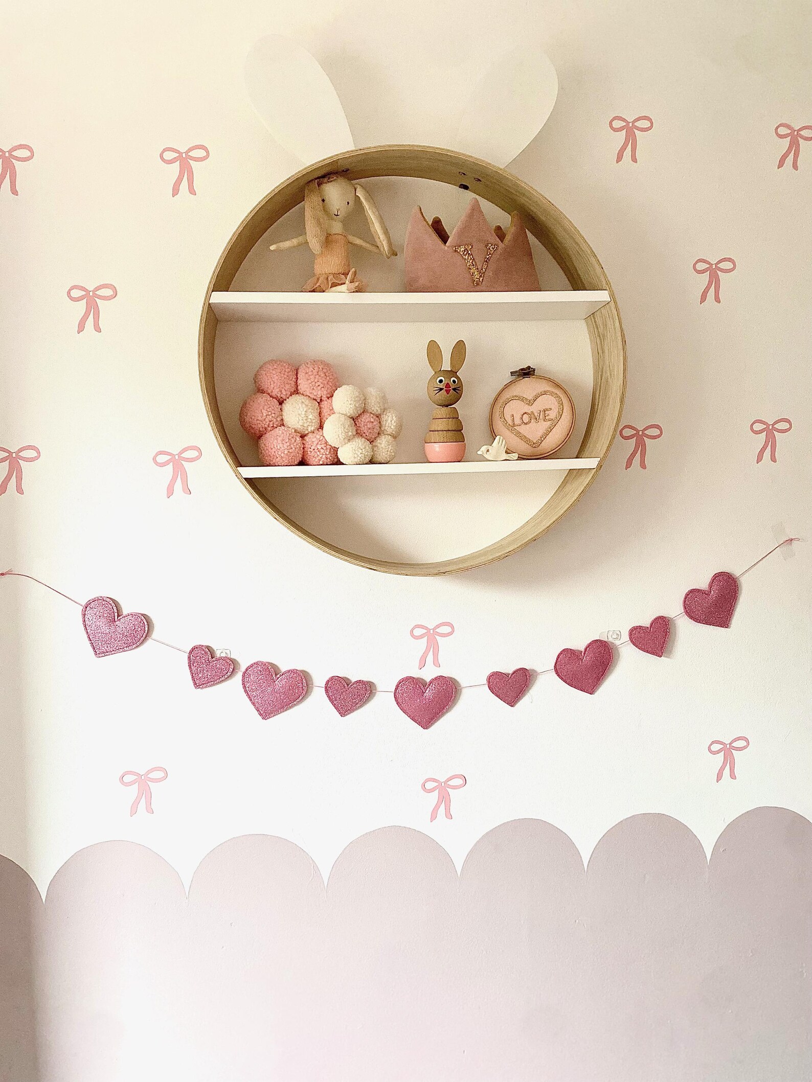 Hand Drawn Bow Wall Decals, Cute Bow Wall Stickers, Girls Room Decor ...