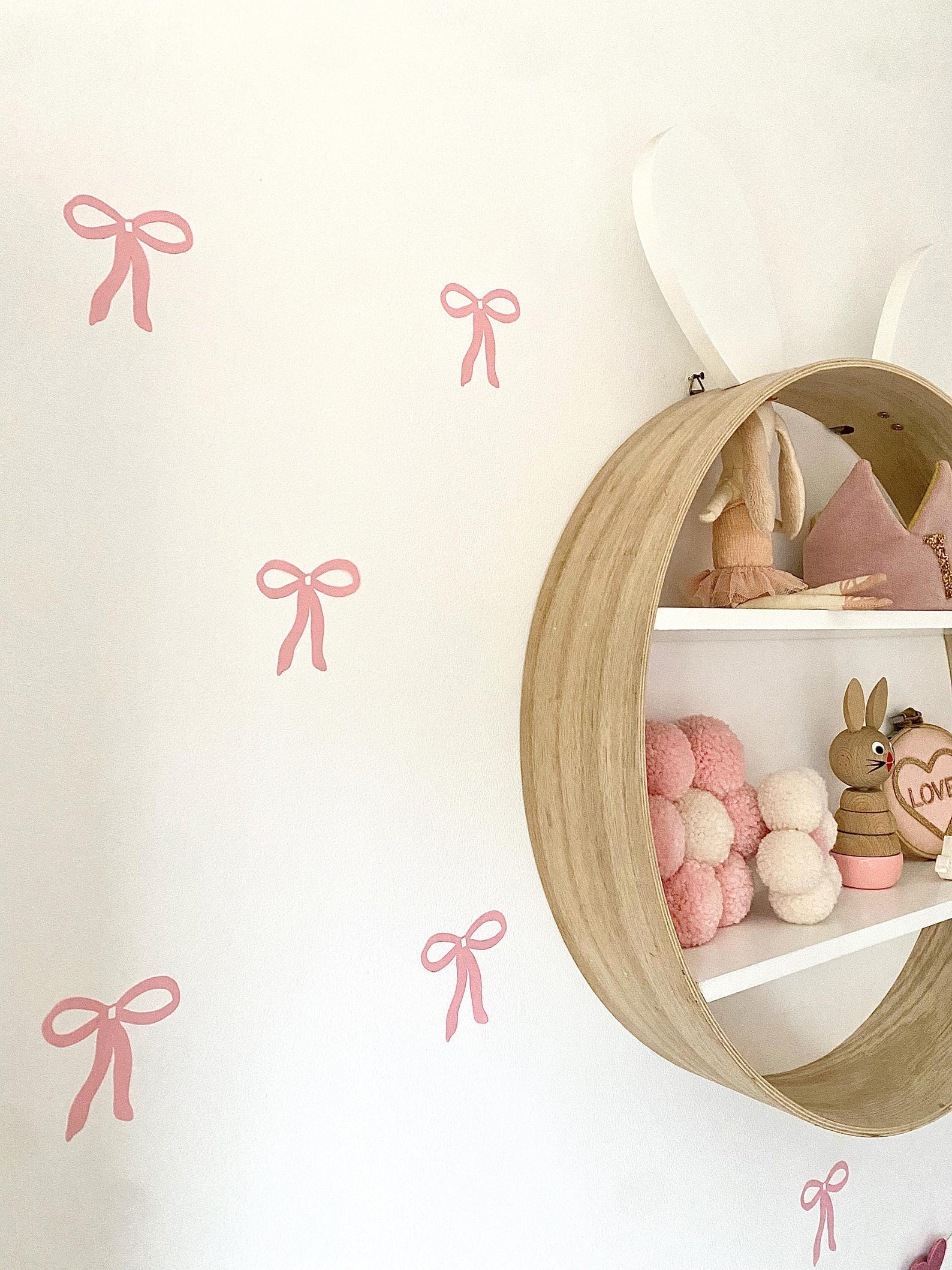 Hand Drawn Bow Wall Decals, Cute Bow Wall Stickers, Girls Room Decor ...