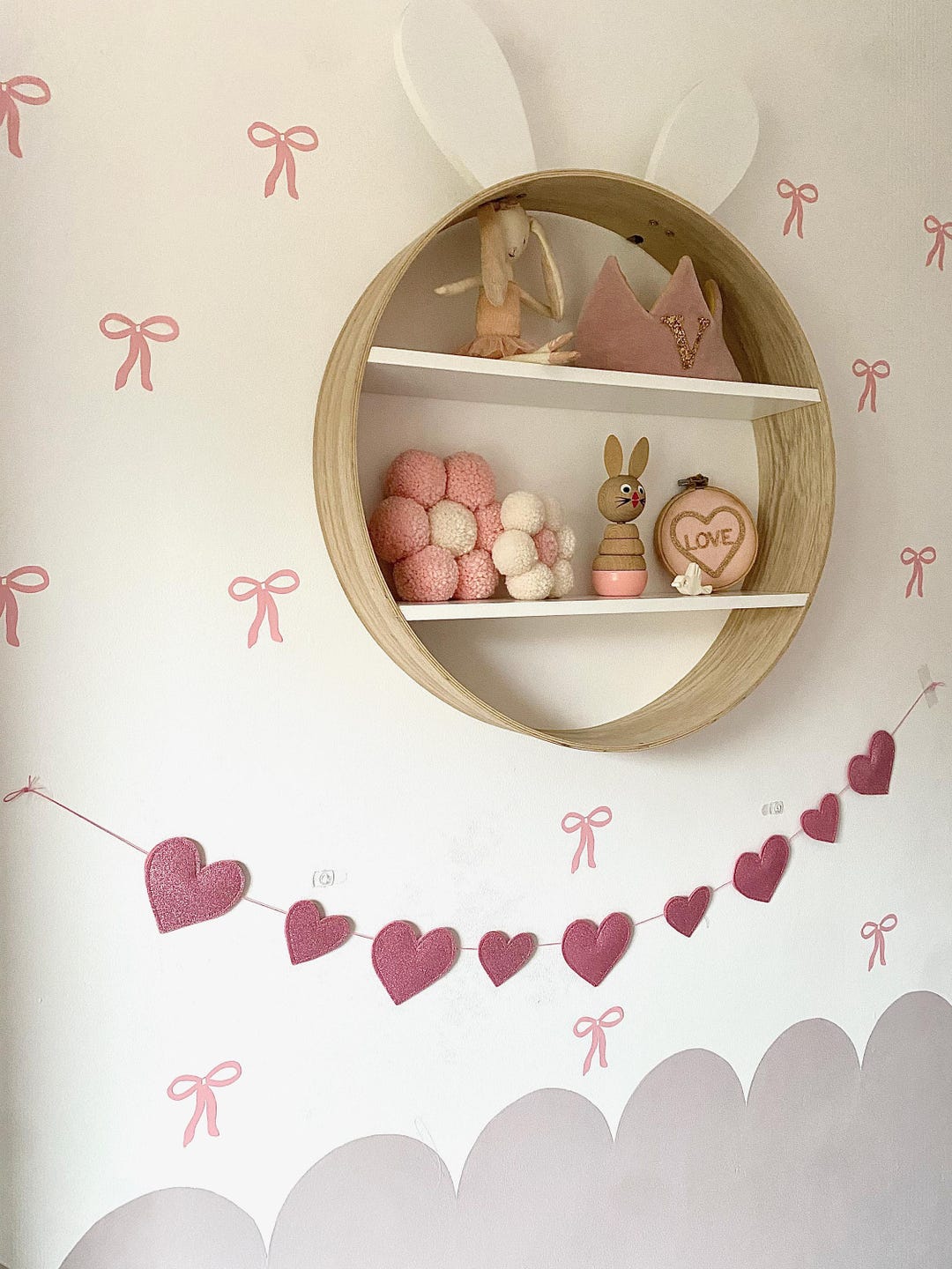 Hand Drawn Bow Wall Decals, Cute Bow Wall Stickers, Girls Room Decor ...