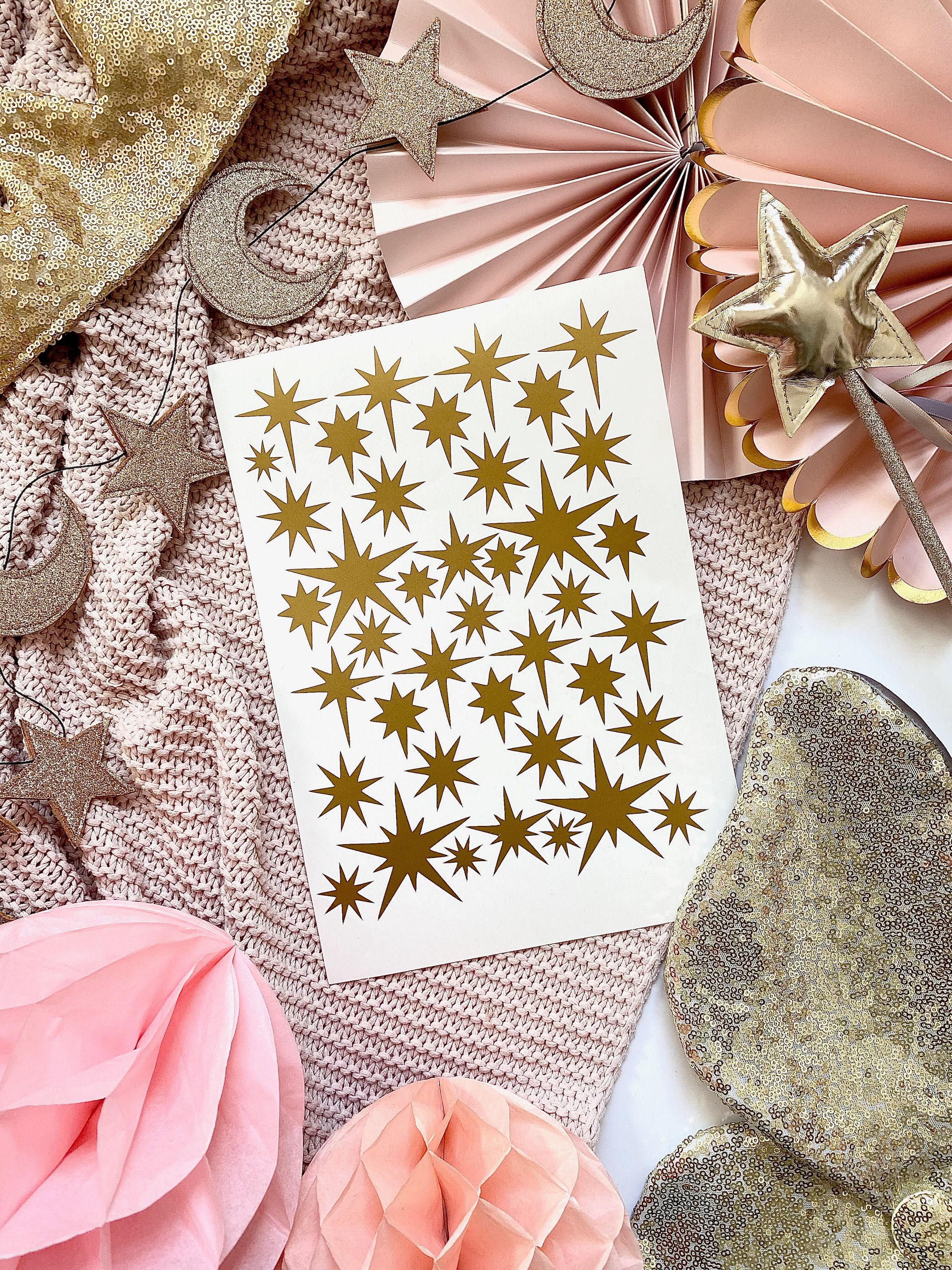 Cluster Star Wall Decals for Kids Rooms, Celestial Wall Stickers ...