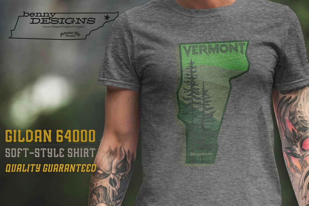 Men's Vermont Shirt, Green Mountain Shirt, Vermont Camping Trip Shirt ...
