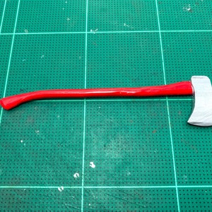 1/6 Scale Custom Made Fireman Axe Red Handle Hatchet Handmade ...