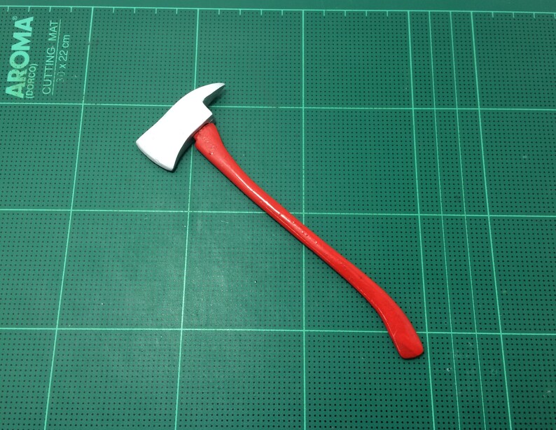 1/6 Scale Custom Made Fireman Axe Red Handle Hatchet Handmade | Etsy