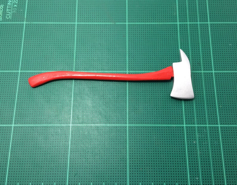 1/6 Scale Custom Made Fireman Axe Red Handle Hatchet Handmade | Etsy