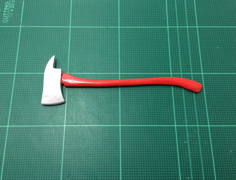 1/6 Scale Custom Made Fireman Axe Red Handle Hatchet Handmade | Etsy