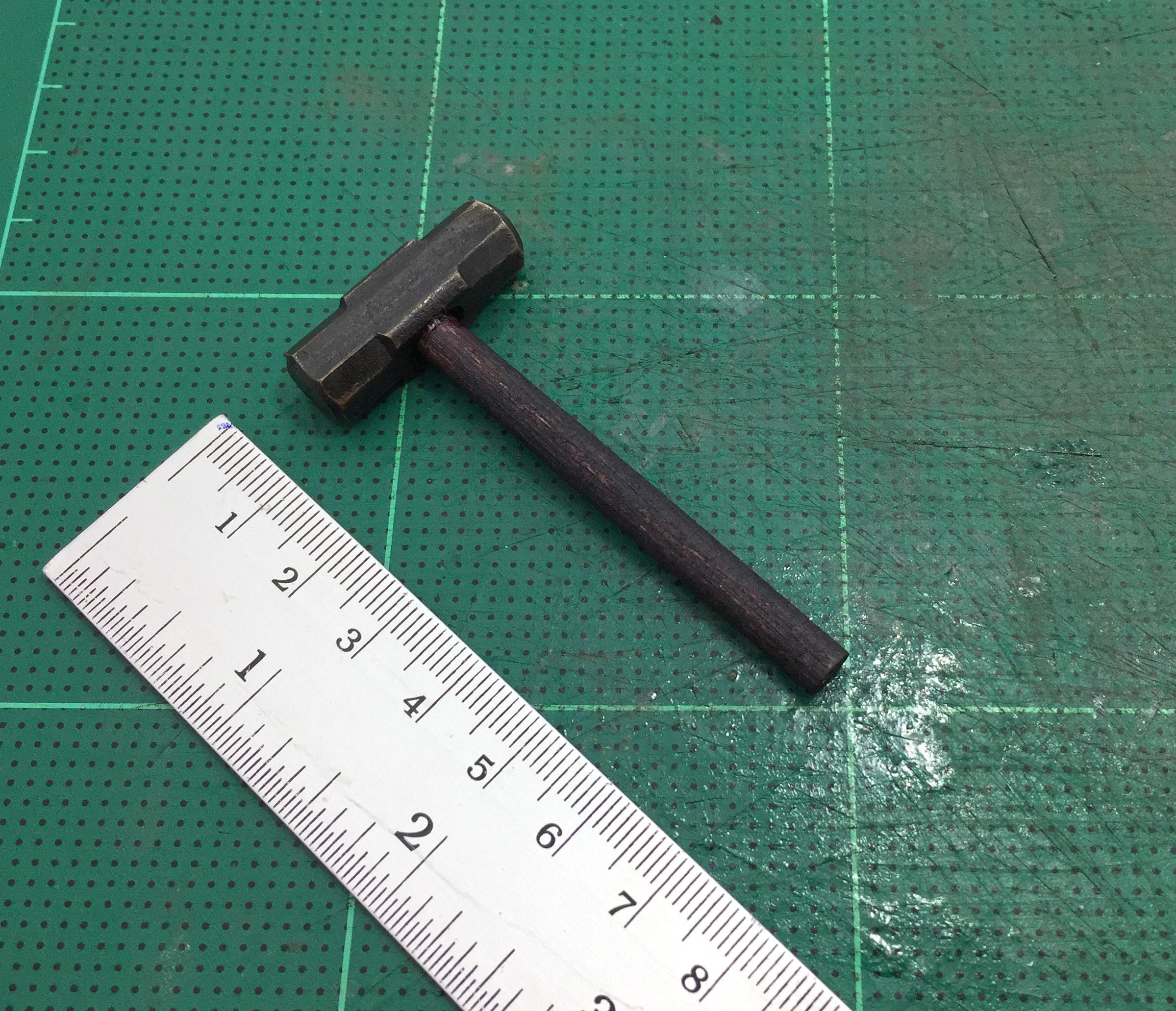 1/6 Scale Custom Made Metal Blacksmith Hammer Handmade Handcraft Mini ...
