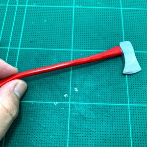 1/6 Scale Custom Made Fireman Axe Red Handle Hatchet Handmade ...