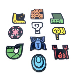 Monster Hunter - Custom Made Items Icon Magnet Sticker Fridge Laptop ...