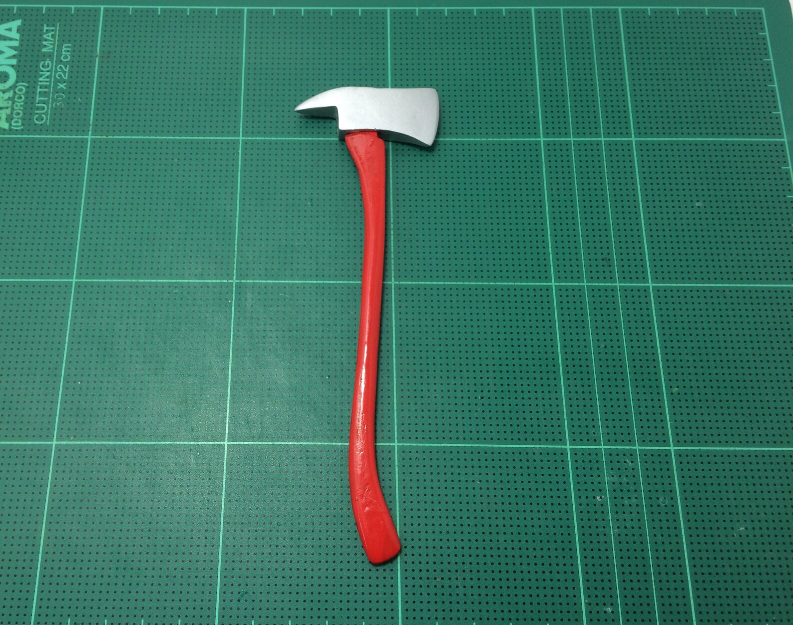 1/6 Scale Custom Made Fireman Axe Red Handle Hatchet Handmade | Etsy